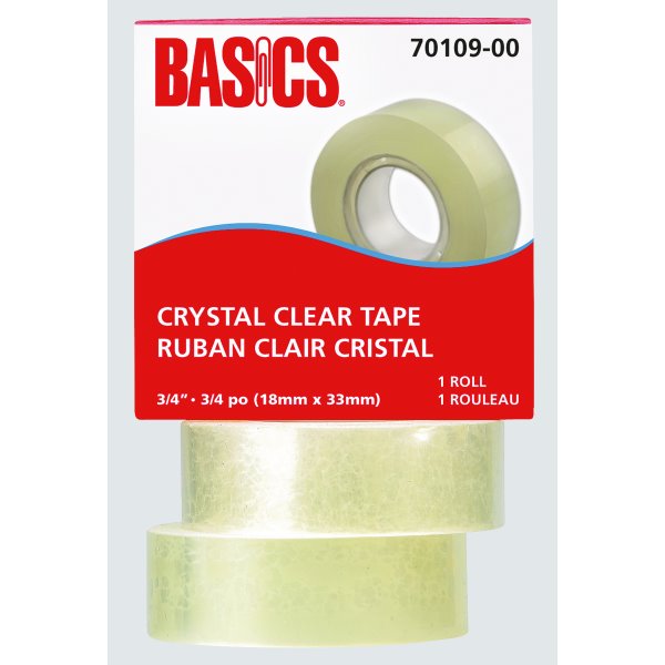 Basics® Crystal Clear Tape Refill, 3/4"