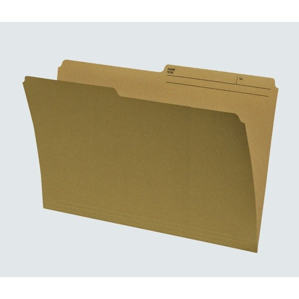 Basics® Reversible File Folders, Letter, Kraft, 100/bx
