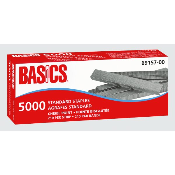 Basics® Standard Staples, 5000/bx