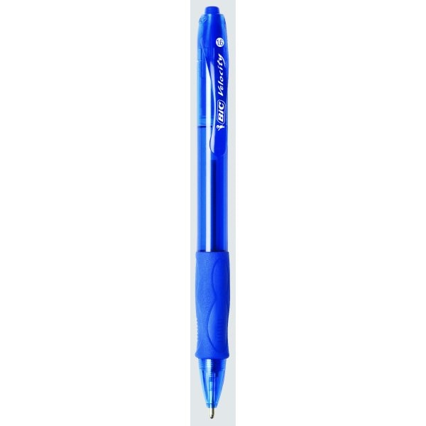 Bic® Glide™ Bold Retractable Ball Point Pens, Extra Bold, Blue, 12/bx