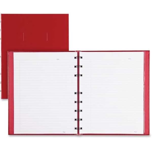 Blueline® NotePro™ Notebooks, 9-1/4" x 7-1/4", 192 Pages, Hard Cover, Red