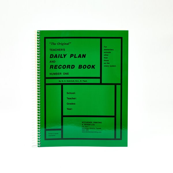 Teacher Daily Plan & Record Book, Green