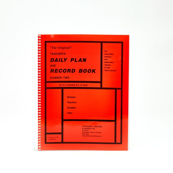 Teacher Daily Plan & Record Book, Red