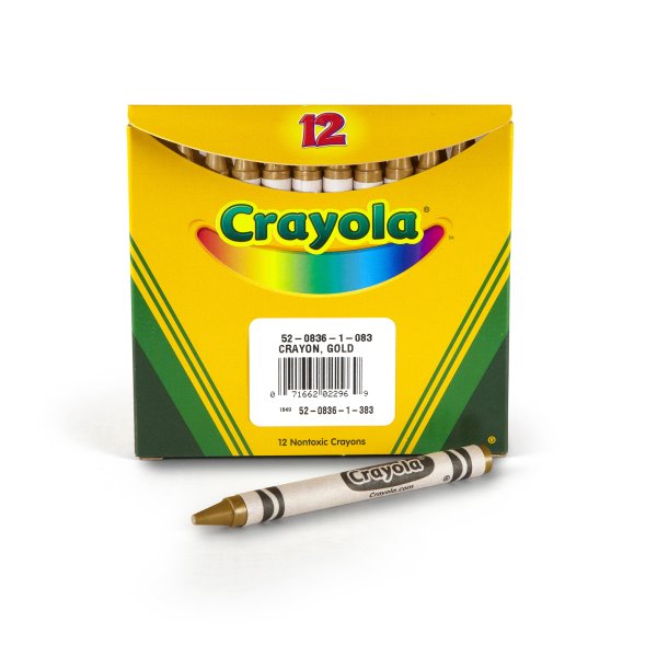 Crayola® Crayons 12 Regular, Gold