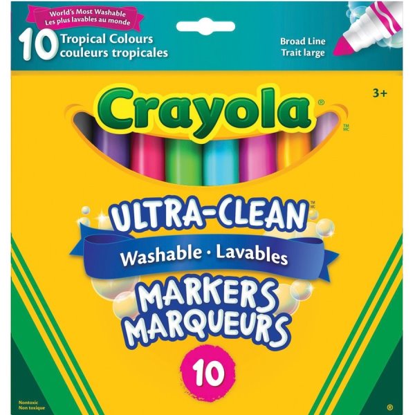 Crayola Ultra-Clean Markers, 10/pkg
