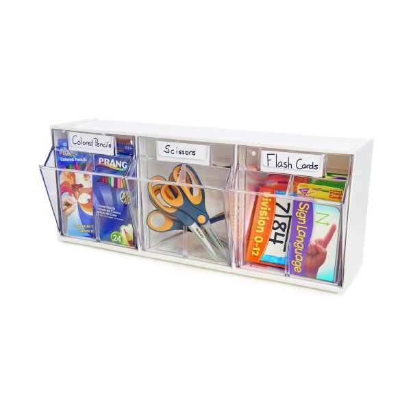 TiltBin Interlocking Multi-Bin Storage Organizer