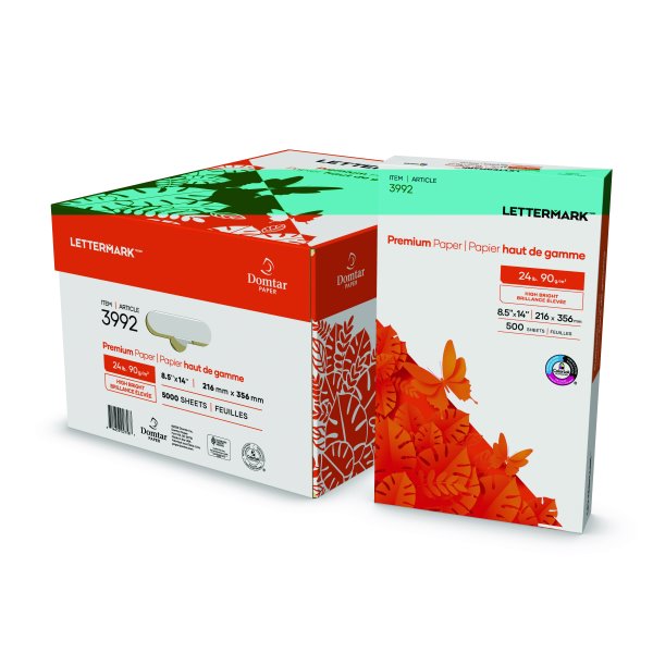 Domtar Lettermark™ Premium Copy Paper, 8-1/2" x 14", White