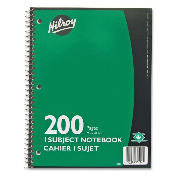 Hilroy Coil Notebooks, 1 Subject