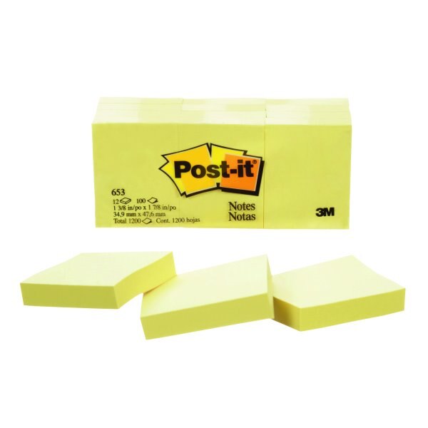Post-It Note Pads, 1 1/2" x 2"