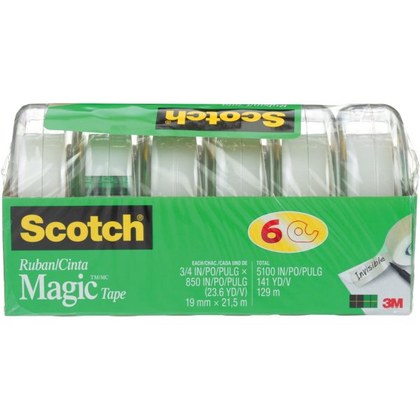 Scotch Magic Invisible Tape 3/4”
