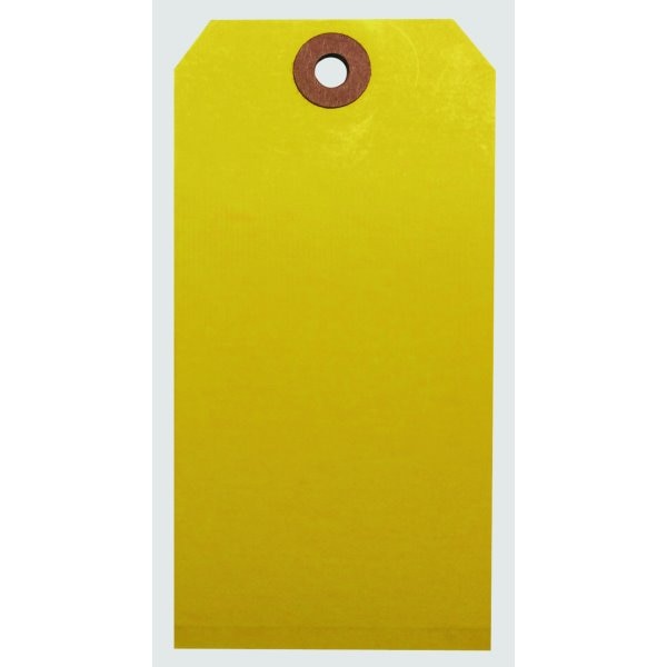 #5 Shipping Tags, 4-3/4" x 2-3/8", Yellow, 1000/cs