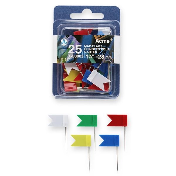 Westcott® Map Flags, Assorted Colours